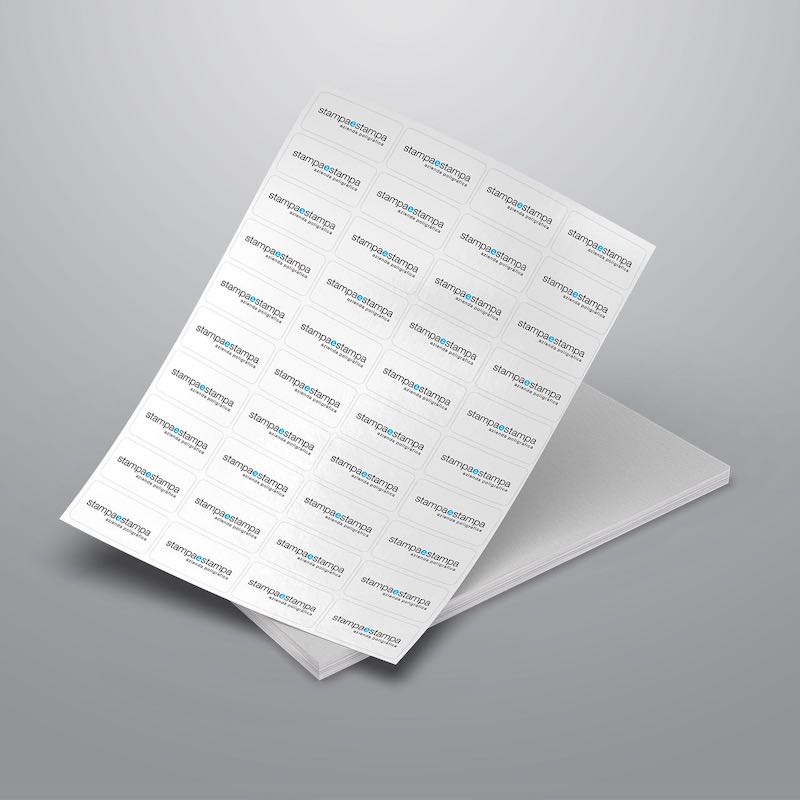 Stampa etichette adesive tonde e rettangolari: vari formati ...